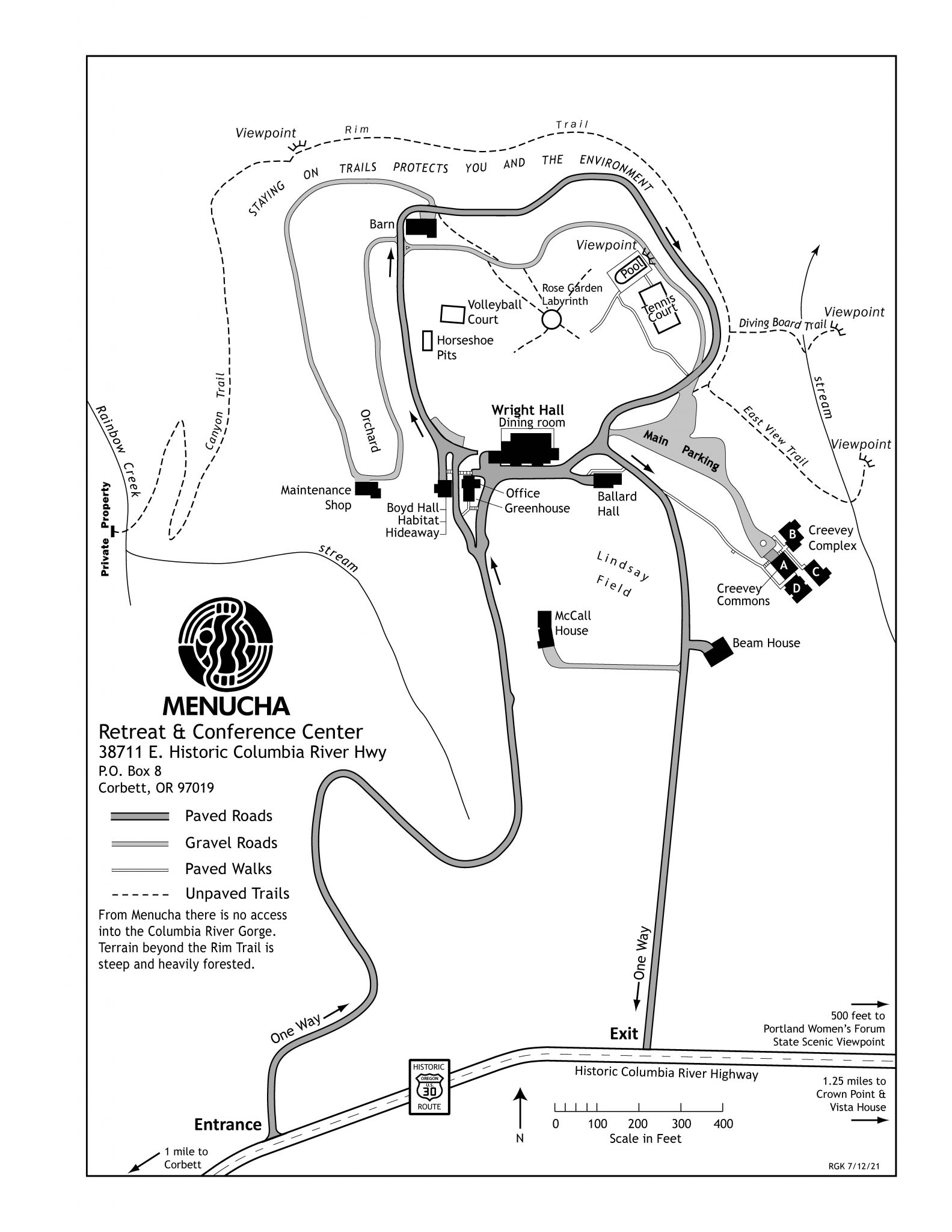 Map of Grounds – Menucha Retreat and Conference Center